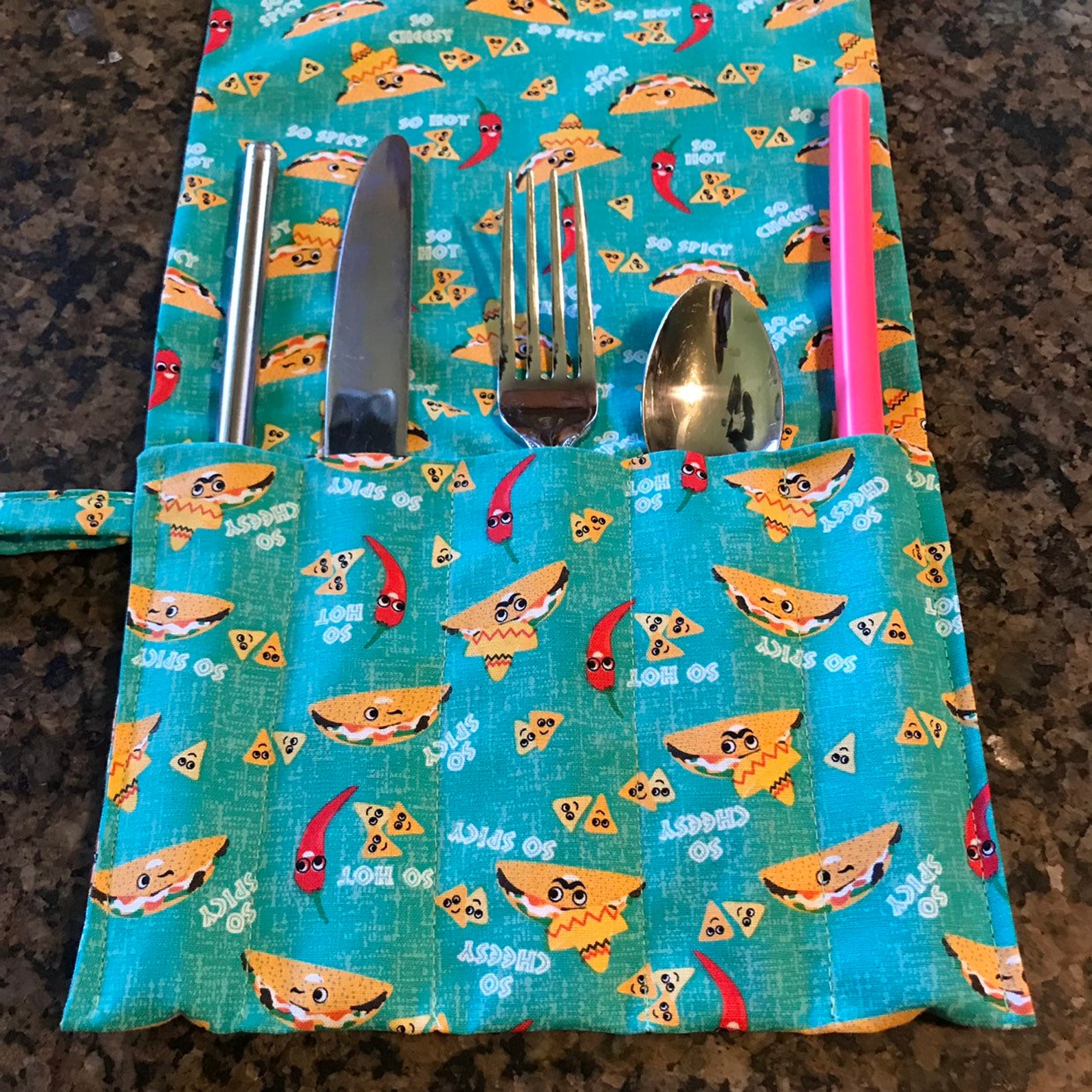 Reusable Flatware Roll | Etsy