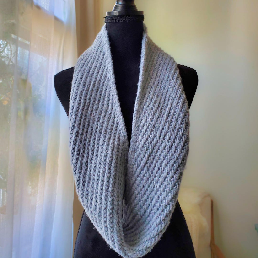Half Woven Herringbone Infinity Scarf Knitting Pattern - Etsy