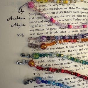Personalized Seed Beaded Bookmark: Initial Charm & Leather Tassel - Etsy