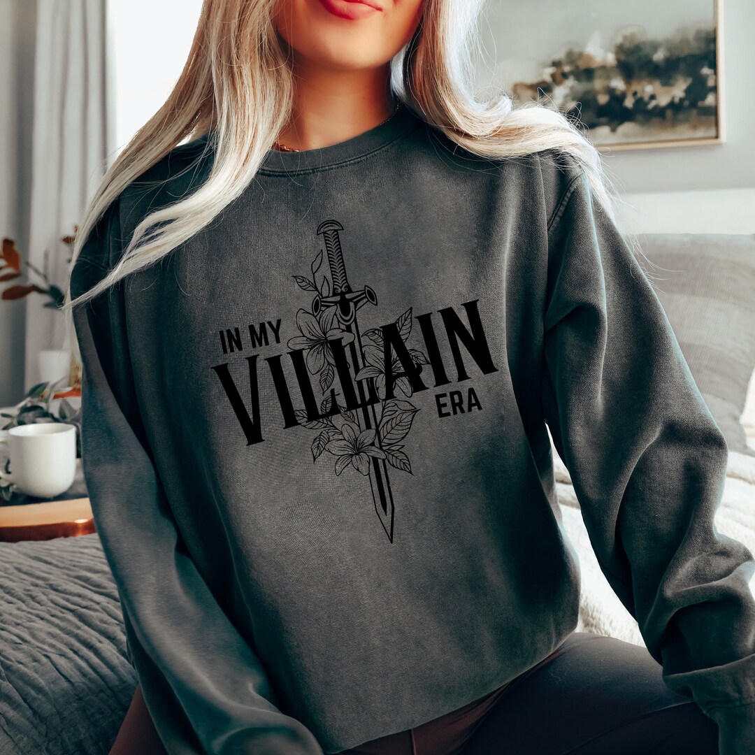 In My Villain Era Sweatshirt T-shirt, Comfort Colors Tee, Oversized Book Lover Reader Fall Gift ...