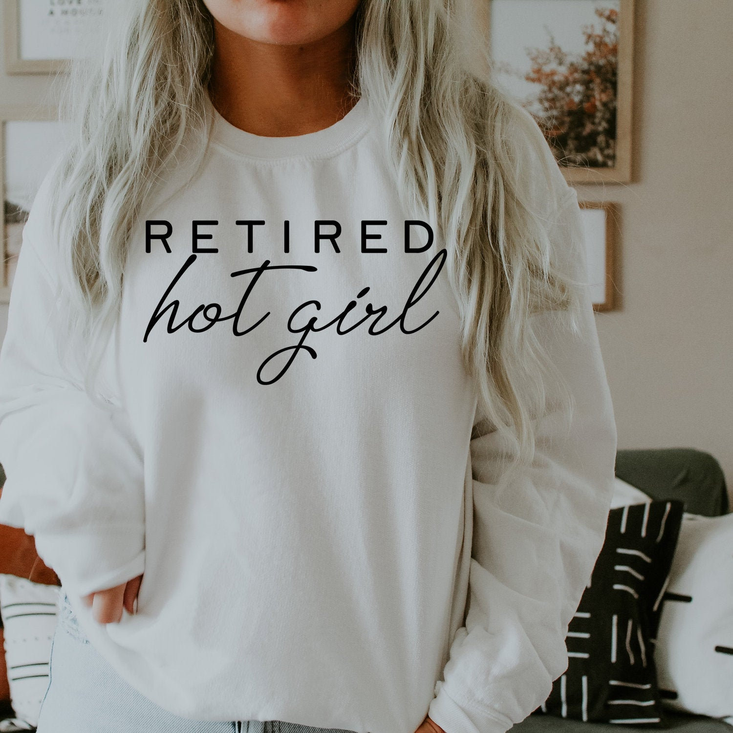 Retired Hot Girl T-Shirt Tank Top Sweatshirt Women's | Etsy