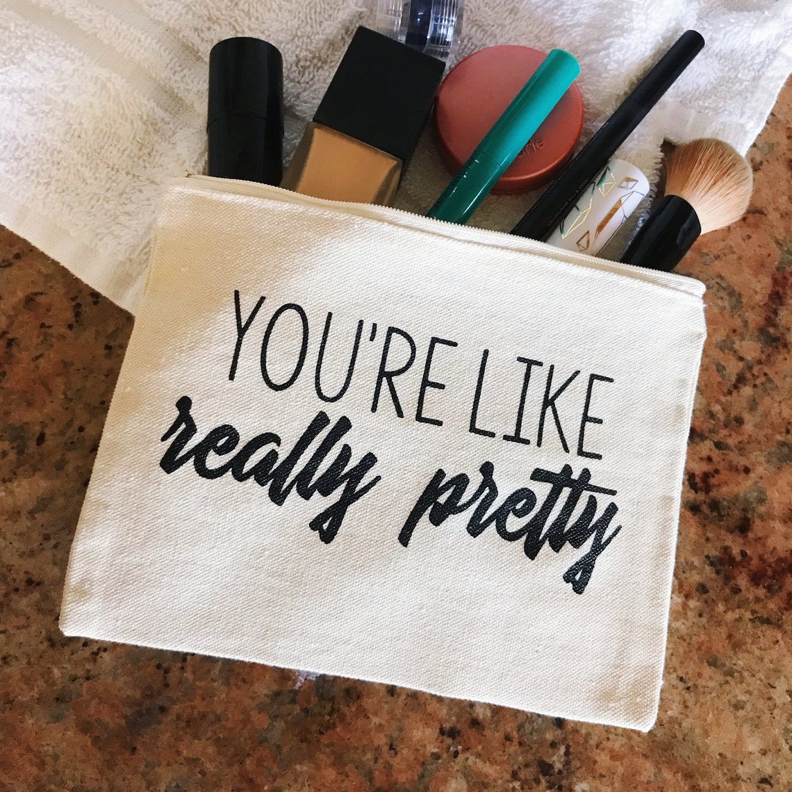 You're Like Really Pretty Makeup Bags With Sayings-makeup | Etsy