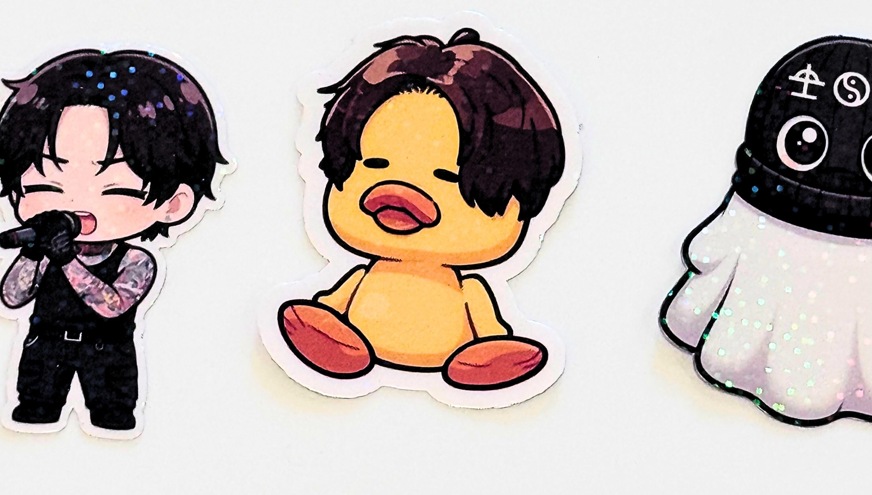 Duck Singer Sticker Pack (8 Pack) - Etsy