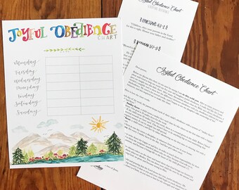 Obedience Chart - Etsy