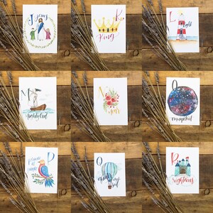 ABC Names of God Alphabet Cards, 5x7 Print Set With A-Z Names of God ...