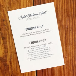 DIGITAL DOWNLOAD Joyful Obedience Chart 8.5x11 | Etsy