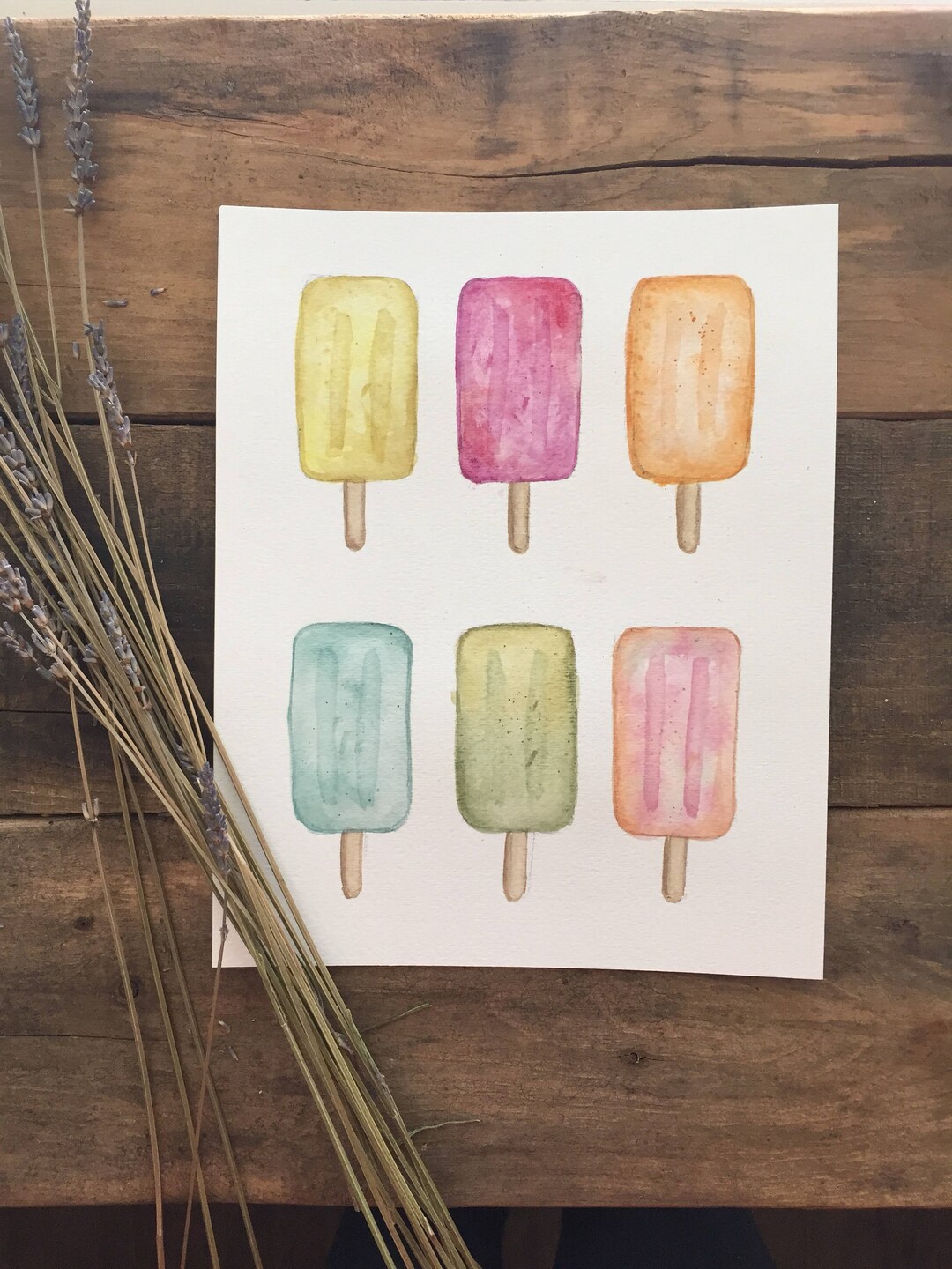 Popsicles Watercolor Print, Multiple Sizes Available, Ready to Ship ...