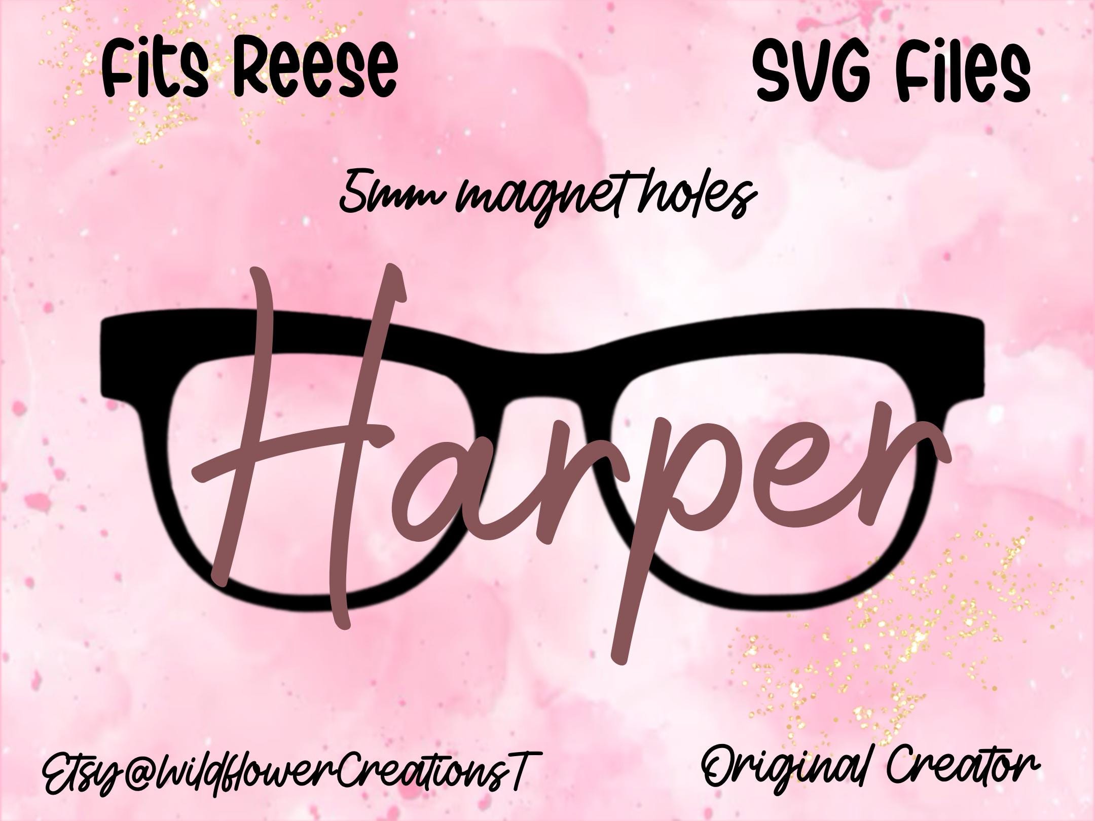 Reese Hybrid Toppers, SVG File, Pair Eyewear Compatible, Digital ...