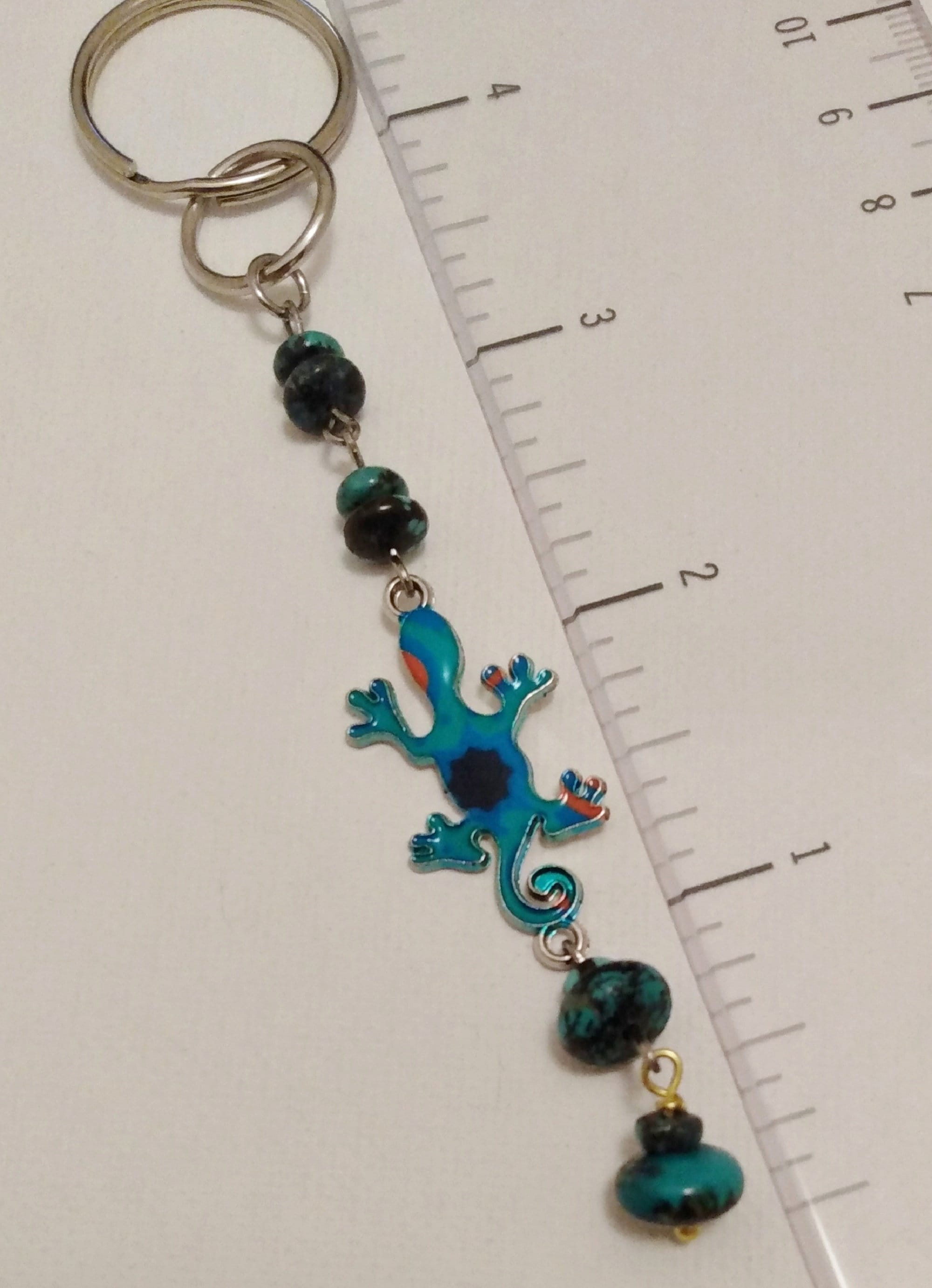 Gecko Beaded Keychain Gecko Key Chain Lizard Keychain - Etsy UK