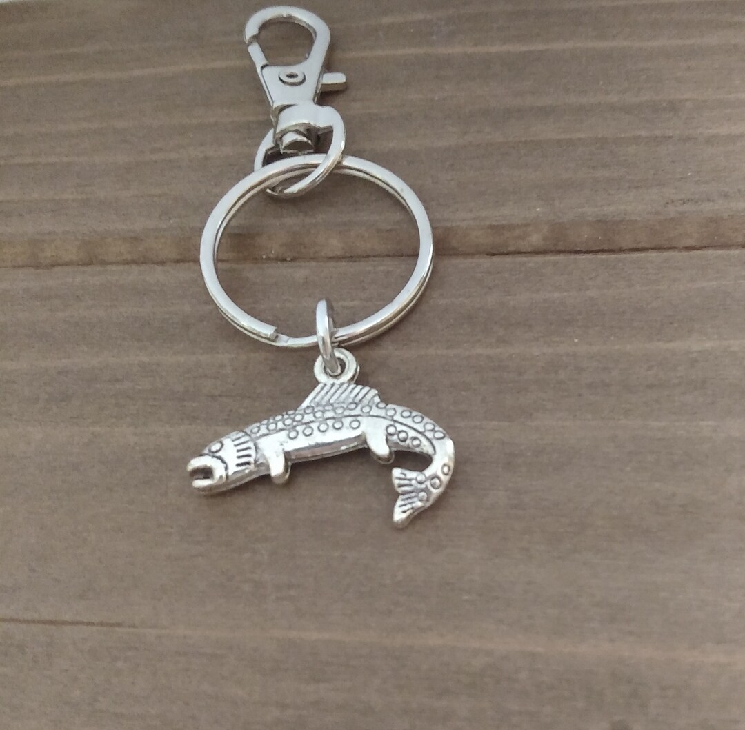 Trout Keychain | Salmon Keychain | Fish Keychain - Etsy