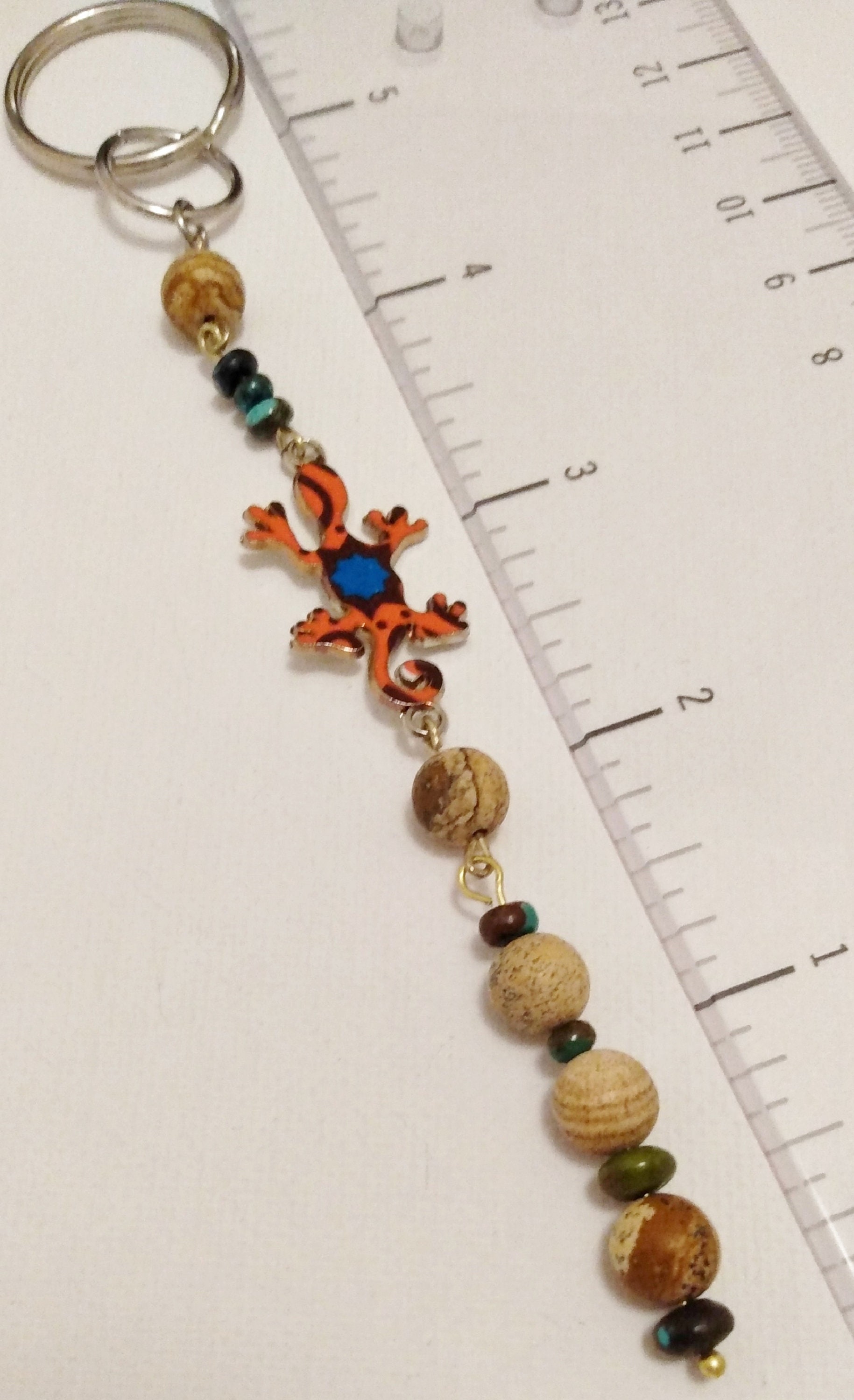 Gecko Beaded Keychain Gecko Key Chain Lizard Keychain - Etsy UK