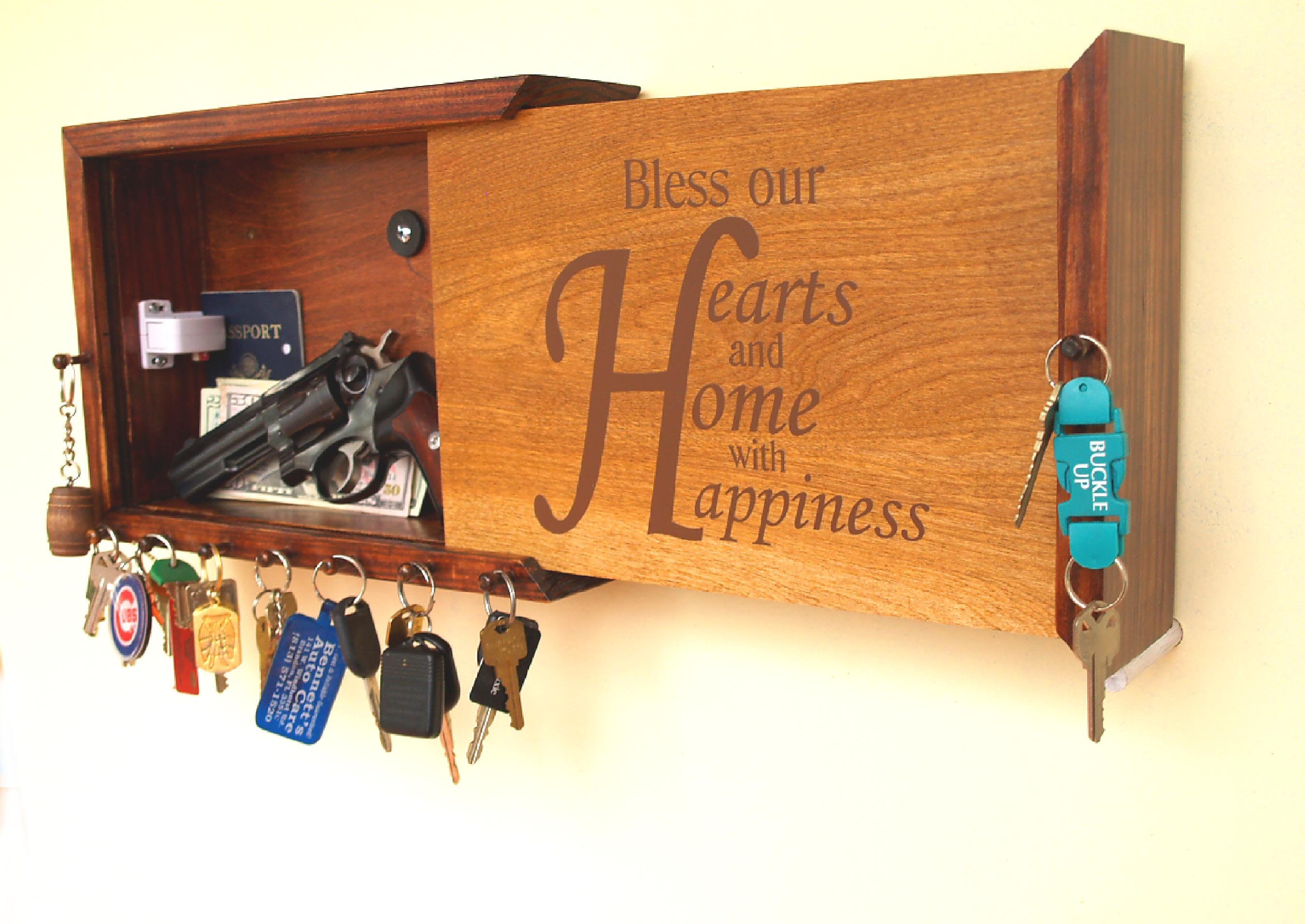 Gun Concealment Case Hidden Compartment Key Rack | Etsy