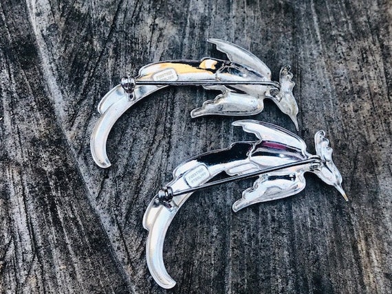 Vintage Forstner Sterling Silver Twin Pair of Bird of… - Gem