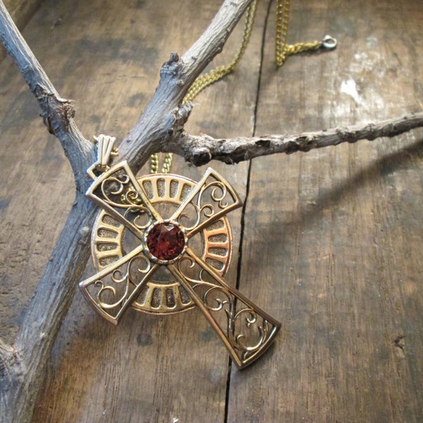 Sarah Coventry Cross Necklace - Etsy