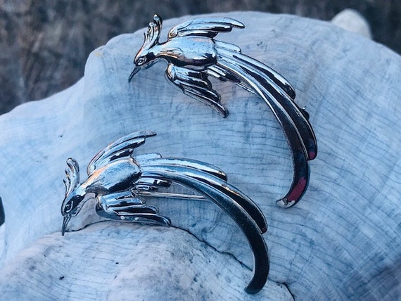 Vintage Forstner Sterling Silver Twin Pair of Bird of… - Gem