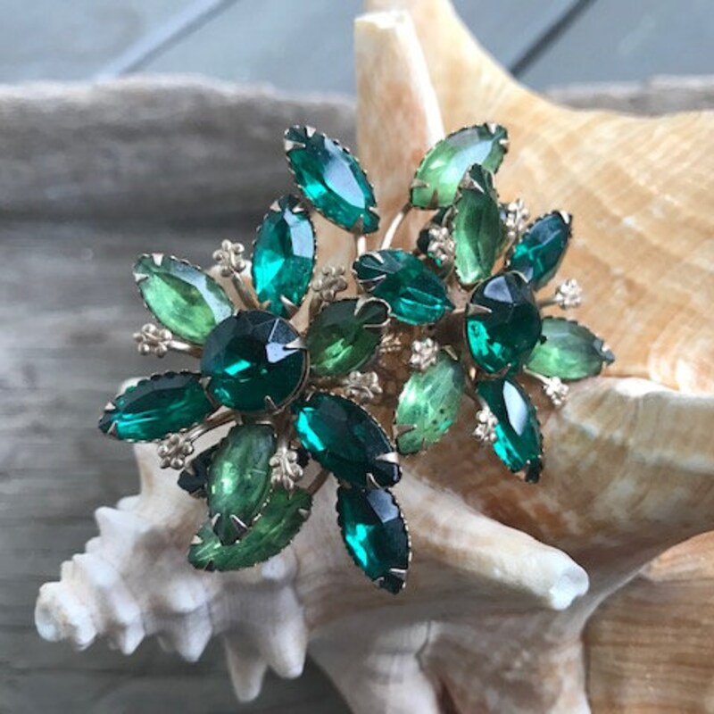Teal Flower Brooch - Etsy
