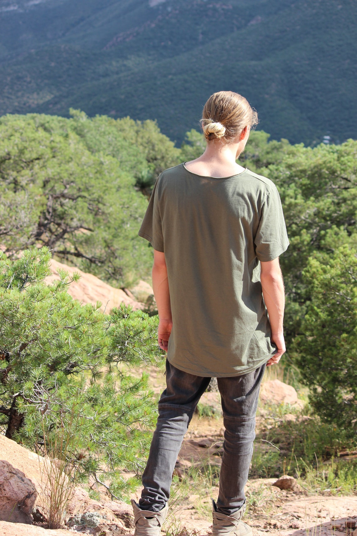 Green Connection Print Flower of Life Cotton Tshirt Festival | Etsy