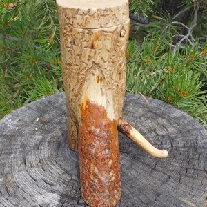 Rustic Pinon Canister With Magnetic Lid, 1/3 Cup Capacity, Unique Wood ...