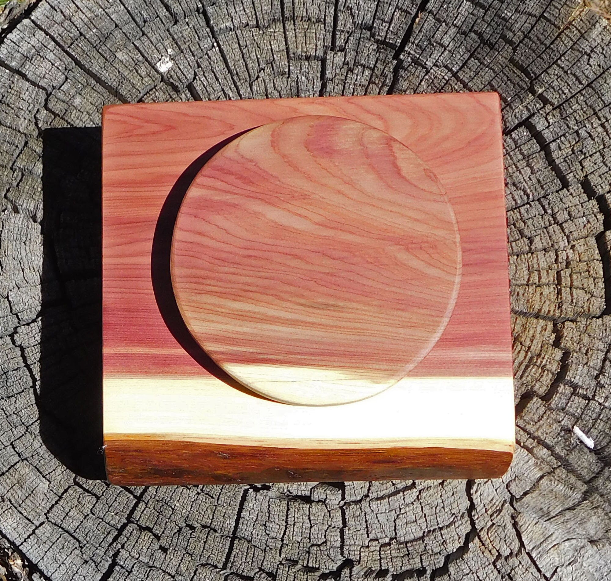Live Edge Red Cedar Salt Box With Lid, Live Edge Cedar Salt Block - Etsy