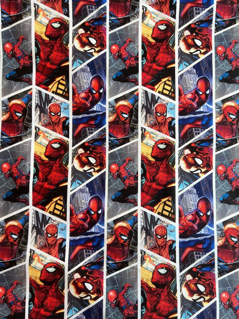 Spider-man Cotton Fabric - Etsy