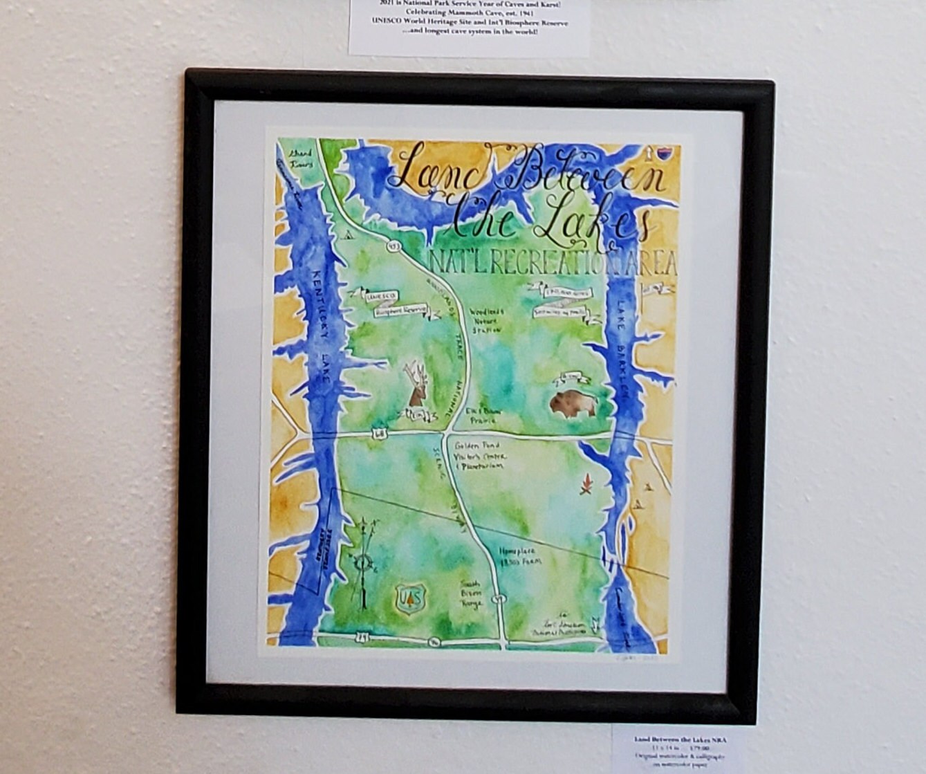 Land Between the Lakes Kentucky Map Lake Barkley Digital Download ...