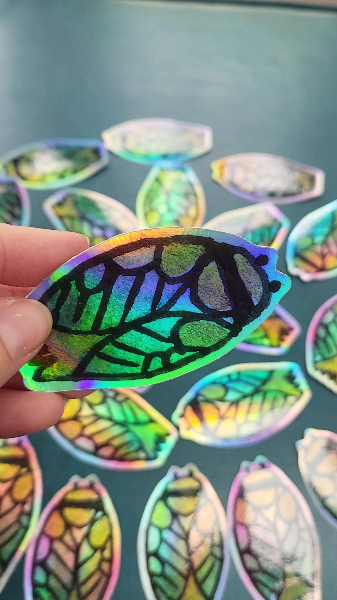 Holographic Cicada Sticker Created From Original Painting -die-cut Art ...