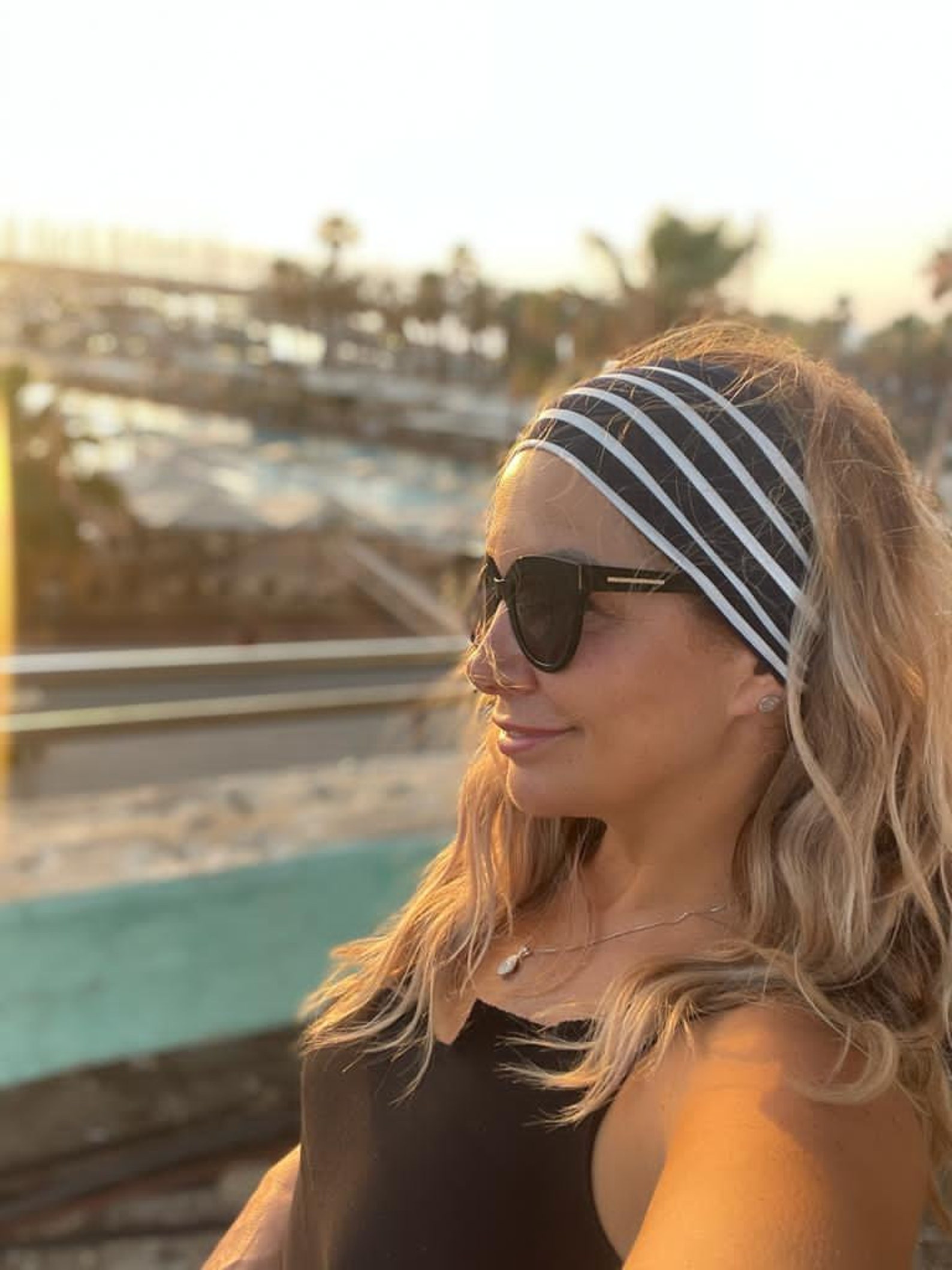Nautical Striped Wide Headband for Women – Red White, Navy Blue White ...