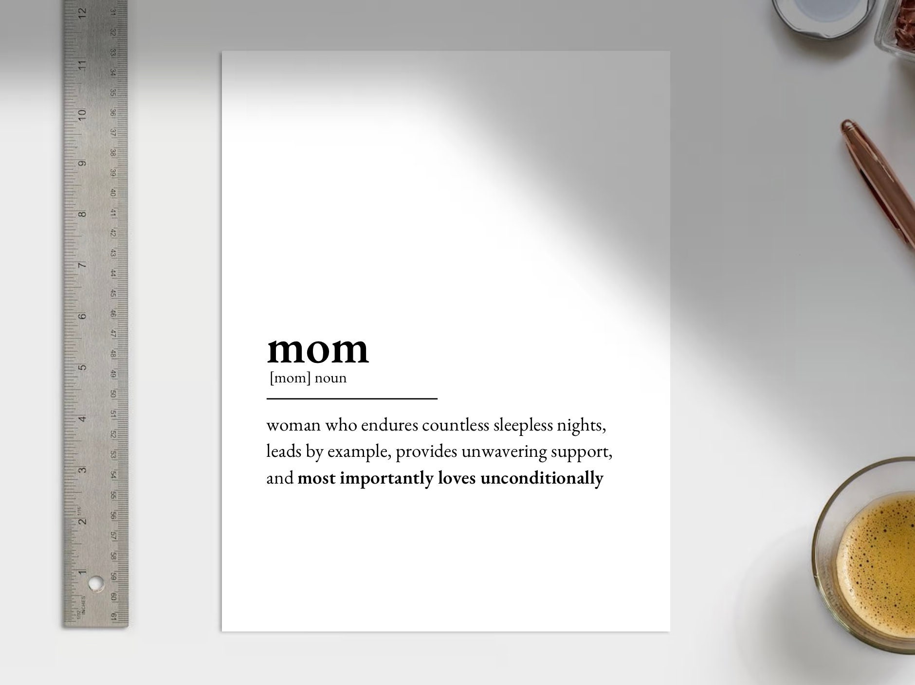 Definition of Mom Printable Sign 4 Sizes Included Gift for Mom PDF ...