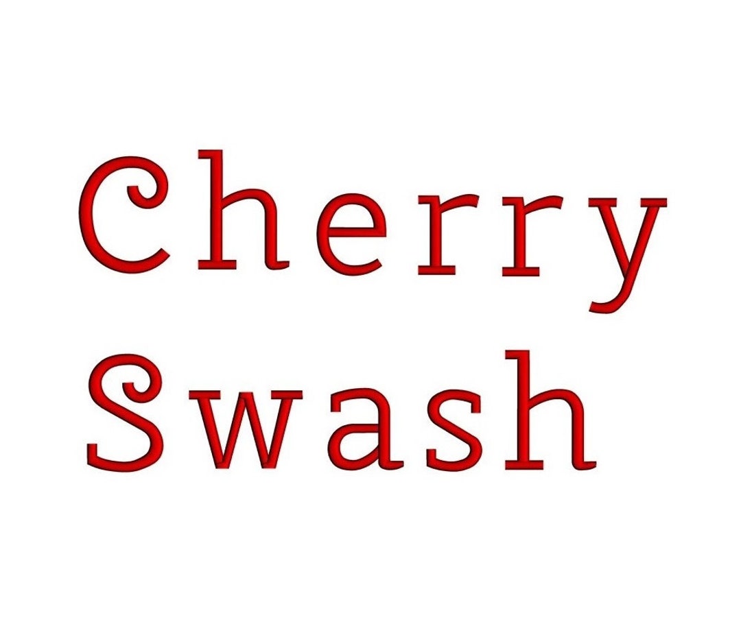 Cherry Swash Script Digitized Machine Embroidery Font Upper and Lower ...