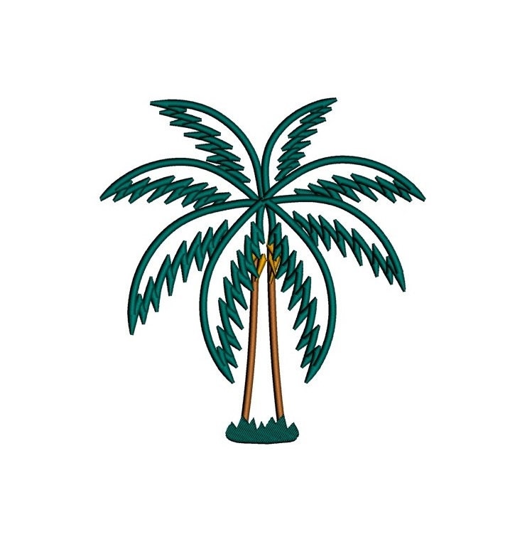 Palm Tree Applique Machine Embroidery Digitized Design Pattern | Etsy