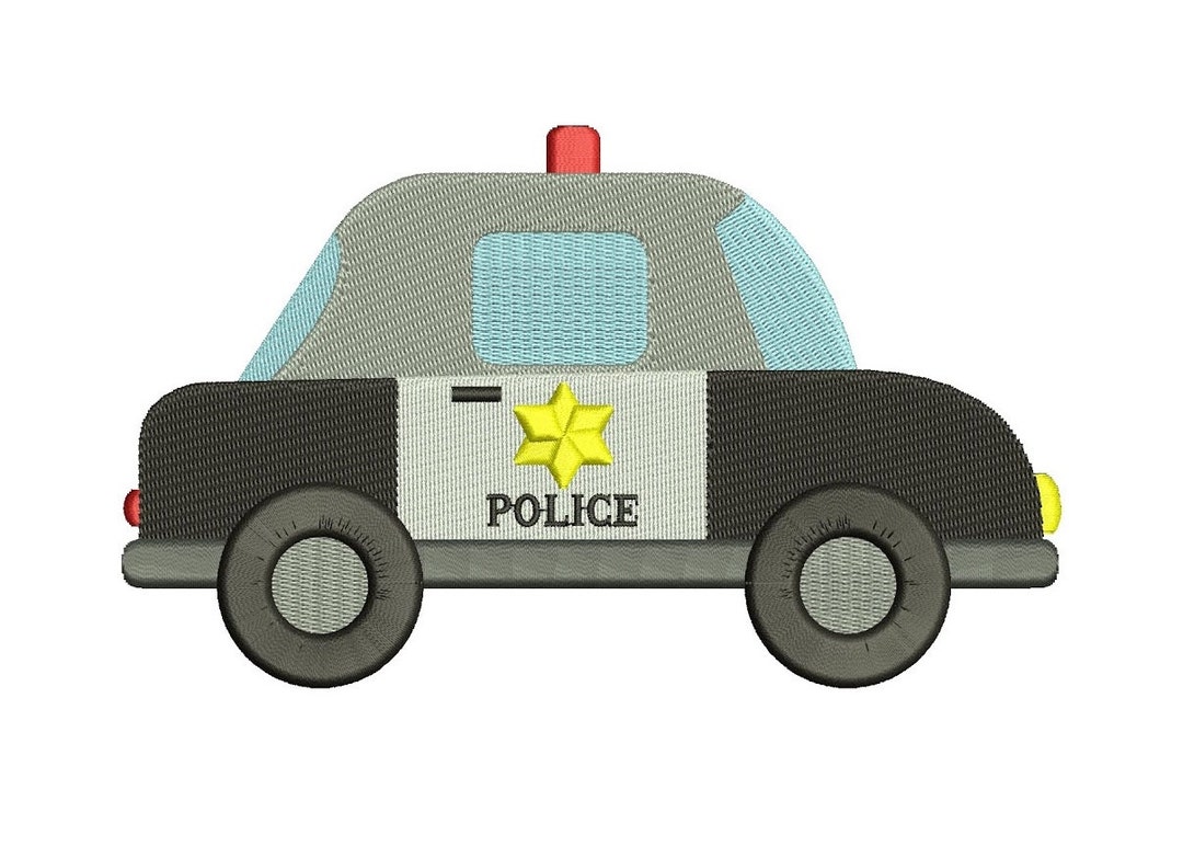 Police Car Machine Embroidery Digitized Design Filled Pattern - Instant ...