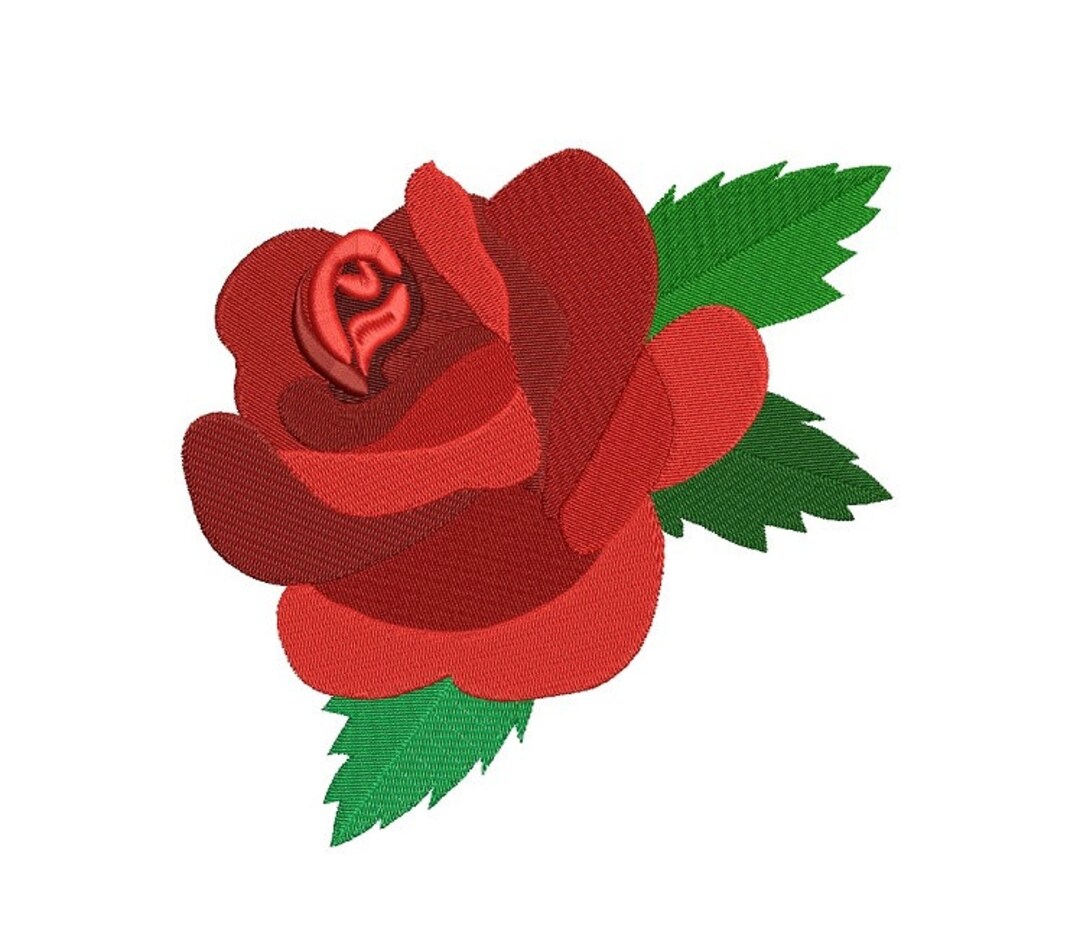 Rose Machine Embroidery Filled Design Digitized Pattern - Instant ...