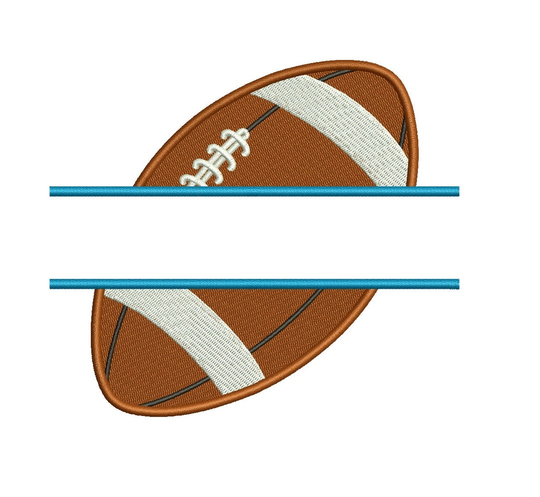Football Split Sideways Filled Sport Machine Embroidery Digitized ...