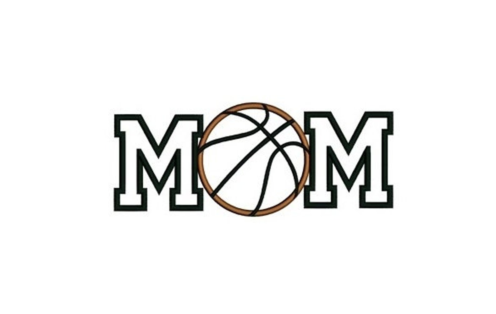 Basketball Mom Applique - Machine Embroidery Design (instant Download ...