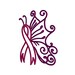 Support Breast Cancer Butterfly Machine Embroidery Digitized Design ...