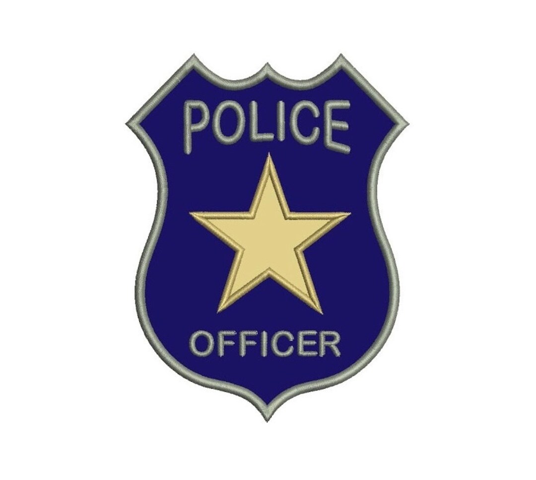 Police Badge Applique Machine Embroidery Digitized Design Pattern ...