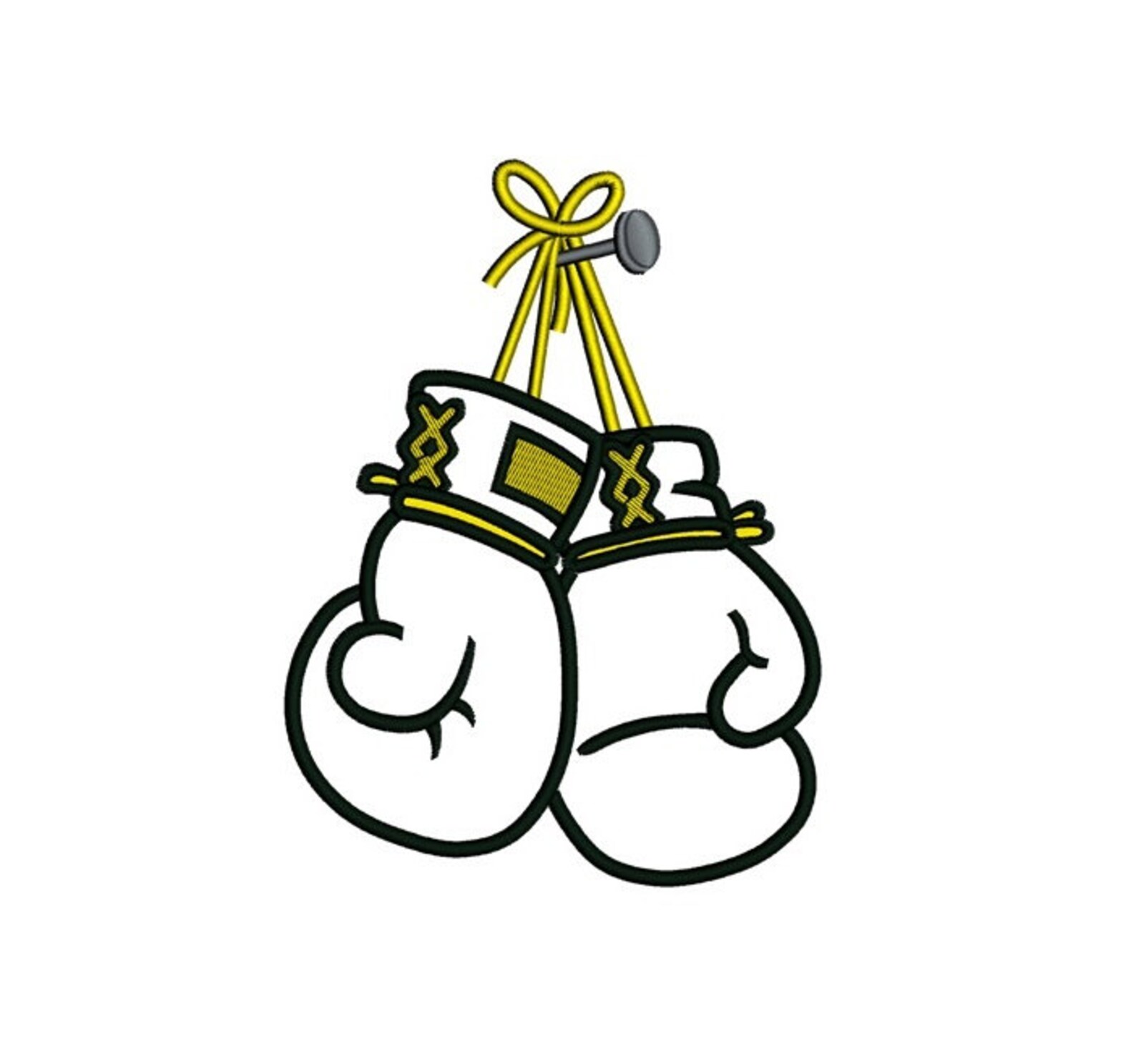 Boxing Gloves Applique Machine Embroidery Digitized Pattern- Instant ...