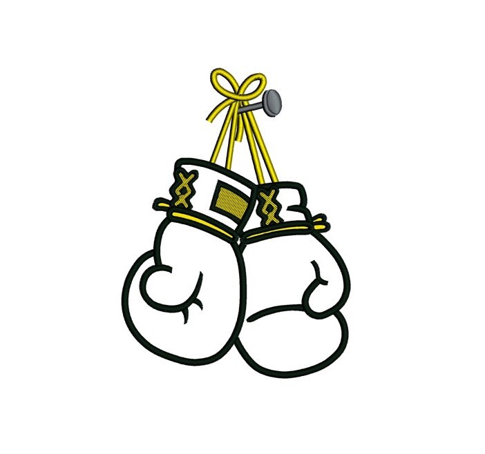 Boxing Gloves Applique Machine Embroidery Digitized Pattern- Instant ...