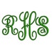 Large Fancy Monogram Embroidery Font Upper Case Satin Stitch Digitized ...