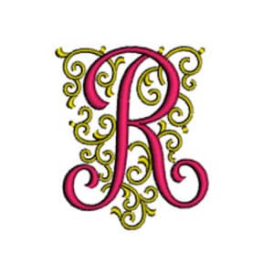 Instant Download Fancy Font Monogram (A-Z) Machine Embroidery Design ...
