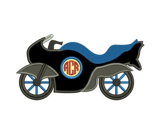 Motorcycle APPLIQUE Embroidery Design INSTANT DOWNLOAD - Etsy