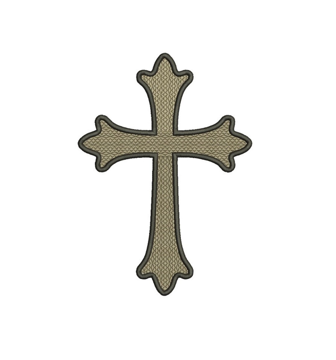 Simple Victorian Religious Cross Machine Embroidery Digitized Basic ...
