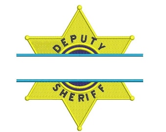 Deputy Sheriff Police Badge Applique Machine Embroidery | Etsy