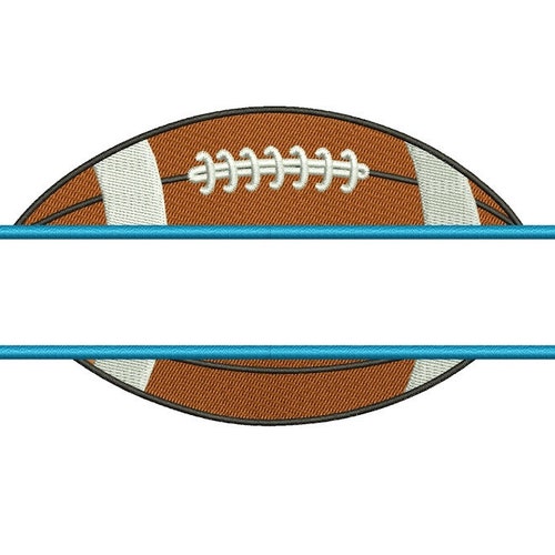 Football Split Sideways Applique Sport Machine Embroidery - Etsy