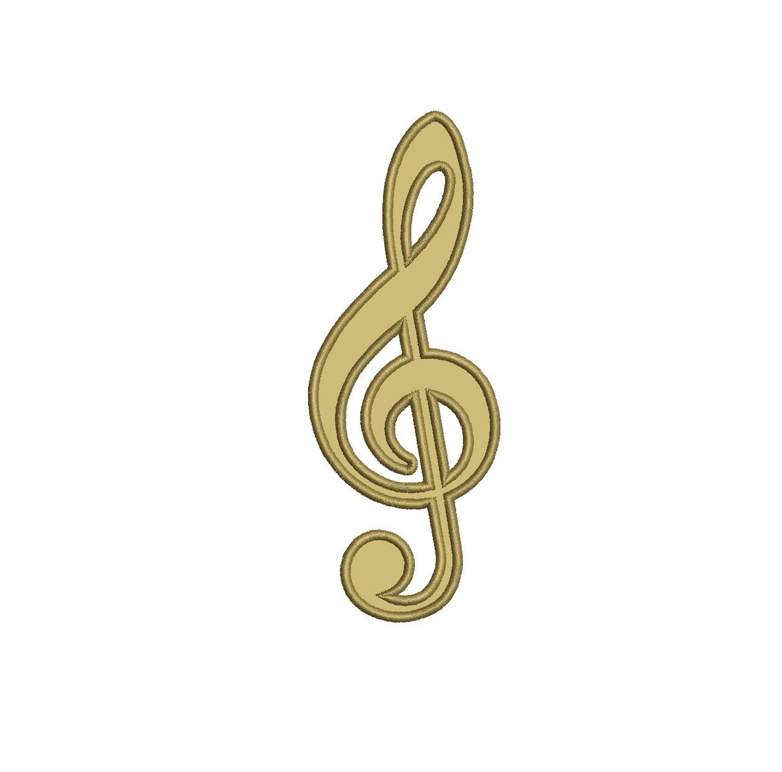 Music Clef Applique Machine Embroidery Digitized Design Design | Etsy