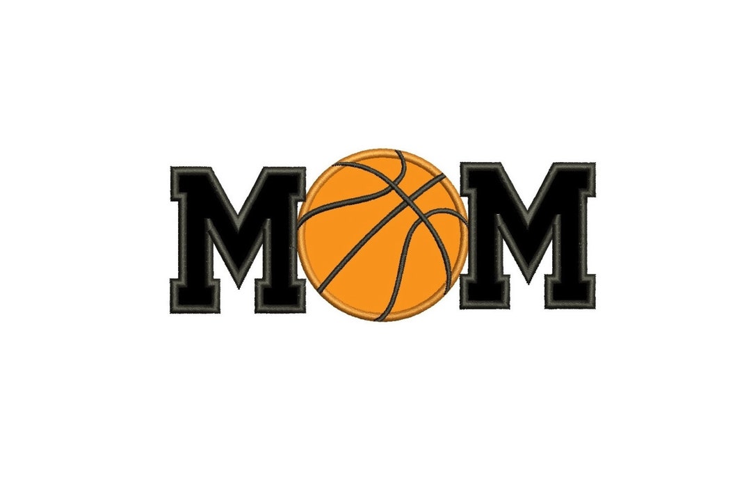 Basketball Mom Applique With Ball Design Machine Embroidery Digitized ...