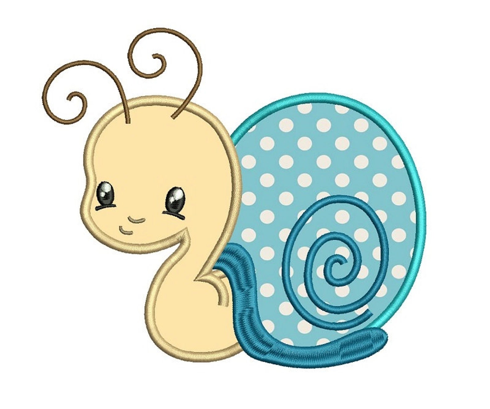 Baby Snail Machine Embroidery Applique Design Digitized Pattern ...