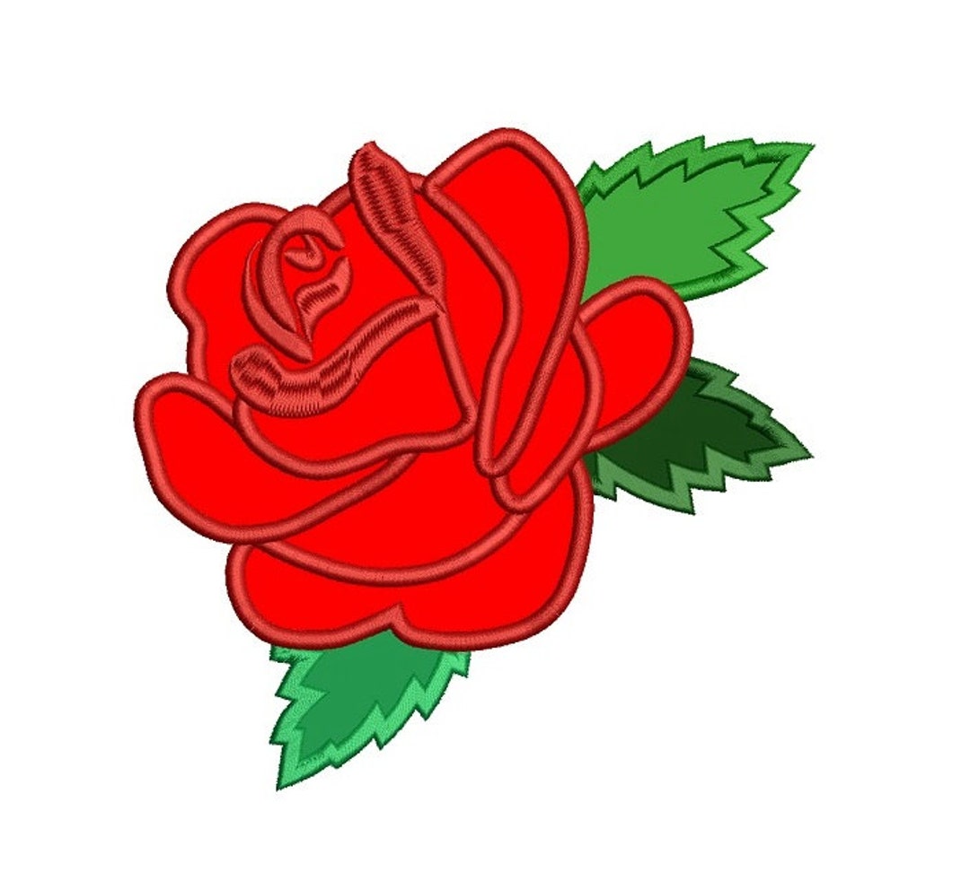 Rose Machine Embroidery Applique Design Digitized Pattern - Instant ...