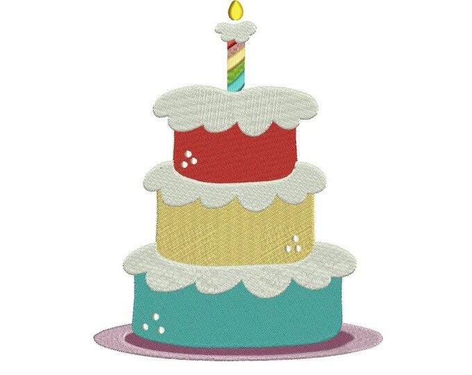 Layered Cake Filled Machine Embroidery Digitized Design - Etsy