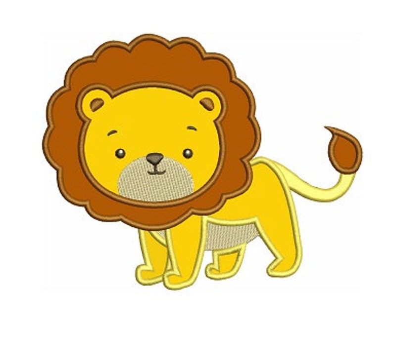 Lion Applique Machine Embroidery Digitized Design African Animal ...